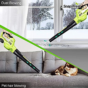 Cordless Leaf Blower, Electric Leaf Blower Battery-Powered, 20V Lithium Leaf Blower Cordless with Battery & Charger, Powerful Cordless Blower Lightweight for Sweeping Snow (Battery&Charger Included)