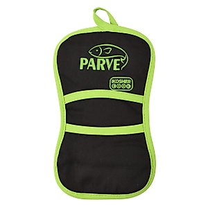 The Kosher Cook Pareve Green Pot Holder Oven Glove - 100% Cotton with Silicone, Machine Washable - Color Coded Kitchen Tools