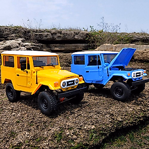Perseids RC Rock Crawler WPL C34 RTR RC Truck, 1/16 Scale 2.4Ghz 4WD Offroad Vehicle with Trailer, Adults