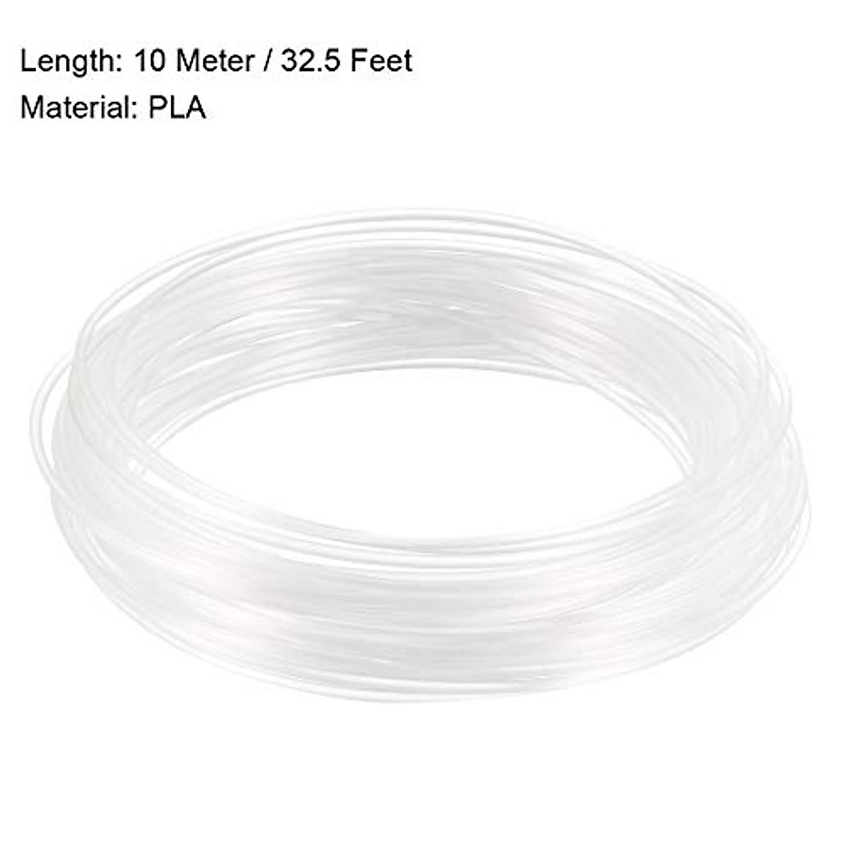 uxcell 3D Pen Filament Refills,32.5Ft,1.75mm PLA 3D Printer Refills,Dimensional Accuracy +/- 0.02mm,Transparent