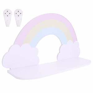 Hemoton Pink Cloud Shelf Wall Storage Shelves Wood Floating Shelves Wall Mounted Cloud Shelf for Kids Bedroom Living Room Bathroom Kitchen Office Decor