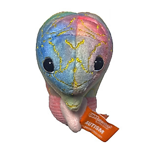 GIANTmicrobes Autism Plush, Autism Teacher Gifts, Autism Mom Gifts, Autism Awareness Gifts, Autism Pillow, Autism Decor, Autism Gifts for Therapist, Autism Brain Stuffed Animal, Neurodiversity Gifts