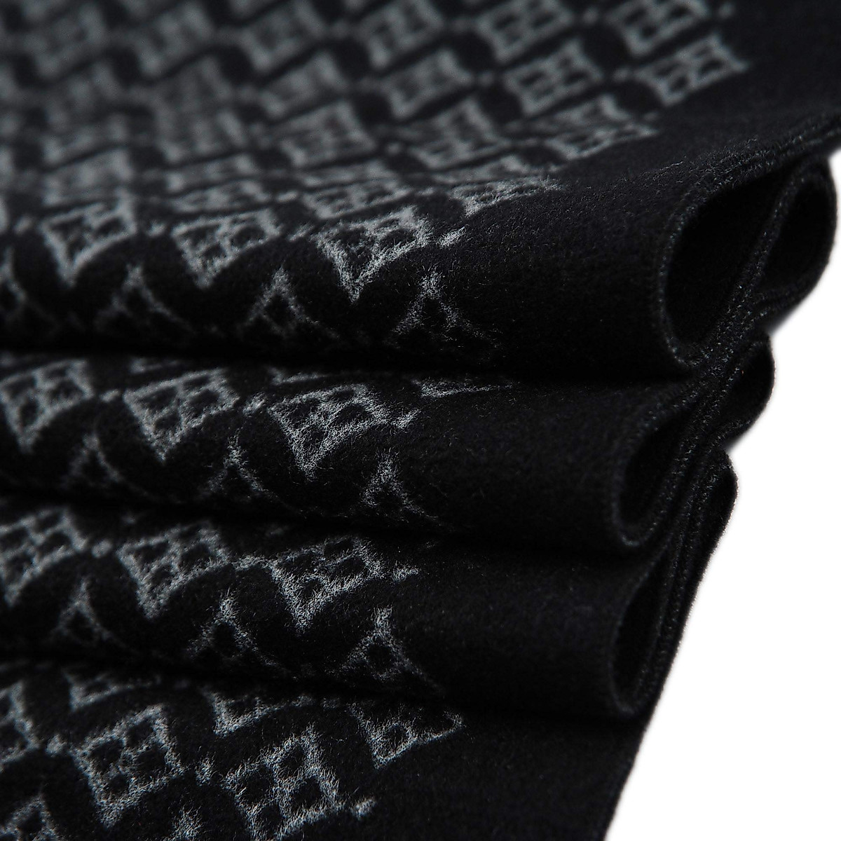 CUDDLE DREAMS Men's Silk Scarves, 100% Mulberry Silk Brushed, Luxuriously Soft (Diamond Black)
