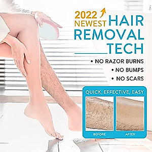 Crystal Hair Eraser for Women and Men,Reusable Crystal Hair Remover, Magic Painless Exfoliation Hair Removal Tool,Magic Hair Eraser for Back Arms Legs (Pink)