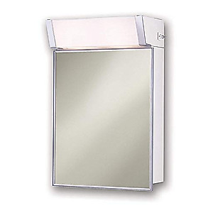Jensen 555IL Lighted Medicine Cabinet, Stainless Steel, 16-Inch by 24-Inch