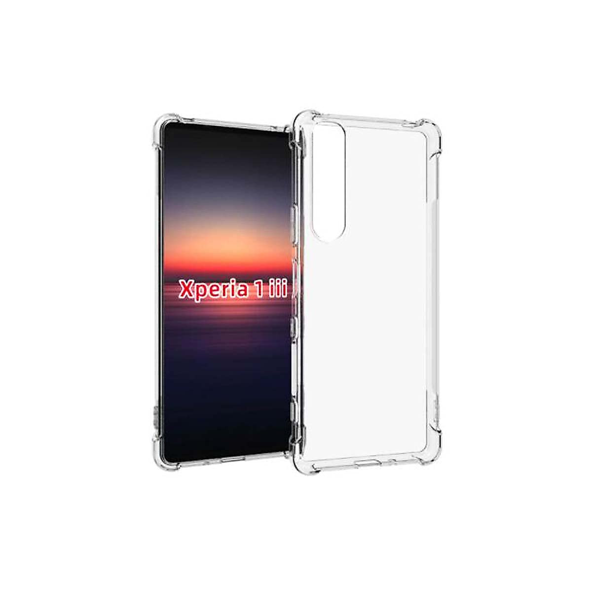 UPONEW Phone Case Cover for Sony Xperia 1 III - Transparent Shockproof Silicone Soft TPU Protective Clear Phone Case Holder for Sony Xperia 1 III
