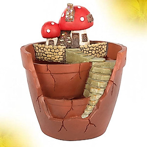 FOMIYES Resin Succulent Planter Flower Plant Pot Pot Sky Garden Pot Succulent Flower Basket Cacti Sedum Succulent Bonsai Planter Box City of House