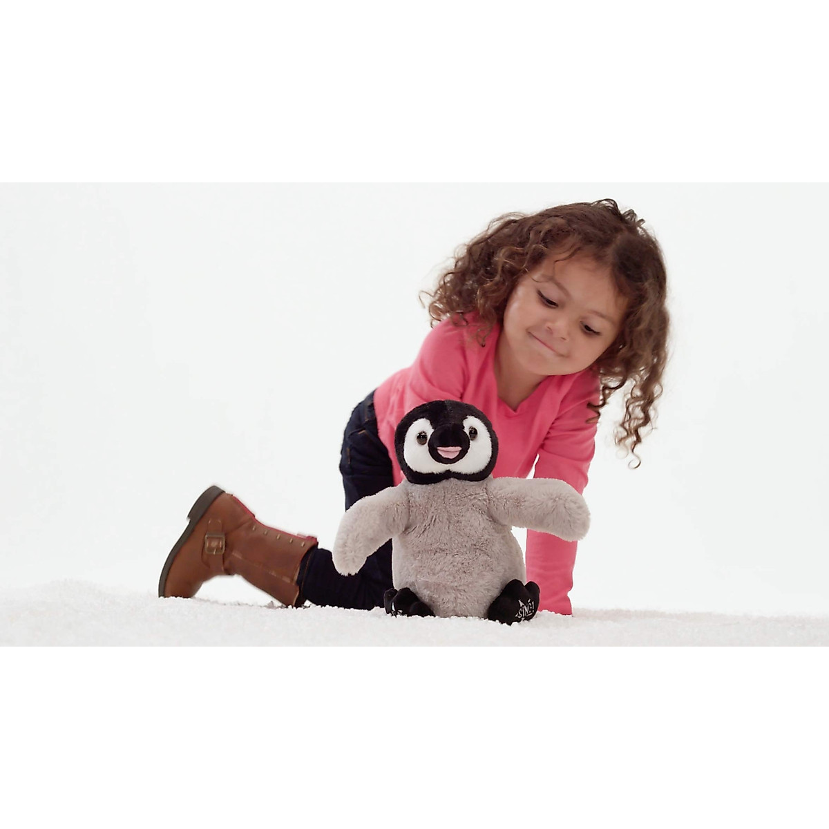 Wild Republic 23640 Happy Penguin Plush Toy, Animated Stuffed Animal That Claps & Sings, Baby Toys & Kids Gifts For All Ages, 10 Inches, Gray/Black
