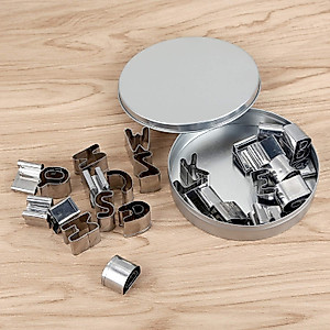 LUHUA Alphabet Cookie Cutters A-Z Set of 26 Plain Edge Stainless Steel Non-Stick DIY Biscuit Mold