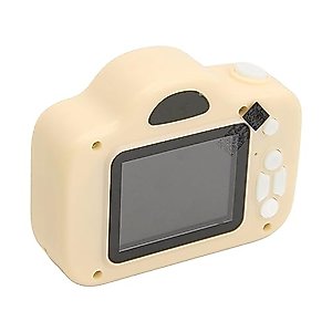 Rechargeable Camera, Single Lens Video Digital Camera 2 Inch IPS Screen Multiple Filters for Birthday Gift (Yellow)