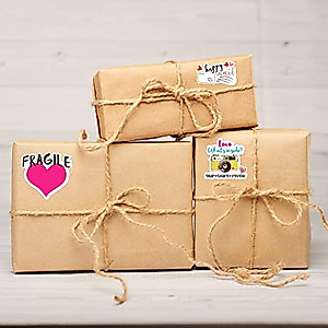Fragile Stickers,Mail Stickers,Thank You Stickers,Handmade Stickers,Small Shop Stickers,Envelopes Stickers for Small Business, Online Retailers,Handmade Goods,500 Labels Per Roll