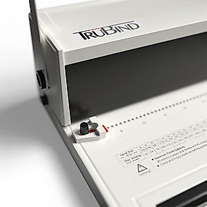 TruBind Coil Binding Machine - Manual Round Hole Punch - Adjustable Side Margin - 4 to 1 Pitch - 20 Sheet Punch Capacity