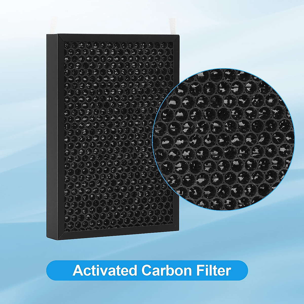 FCFMY 3 Packs HEPA/Carbon Combo Replacement Filters for NuWave Large Area OxyPure Air Cleaner Purifier 47001, 47002, 47003, and 47004