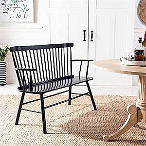 Safavieh American Homes Collection Addison Spindle Back Black Bench