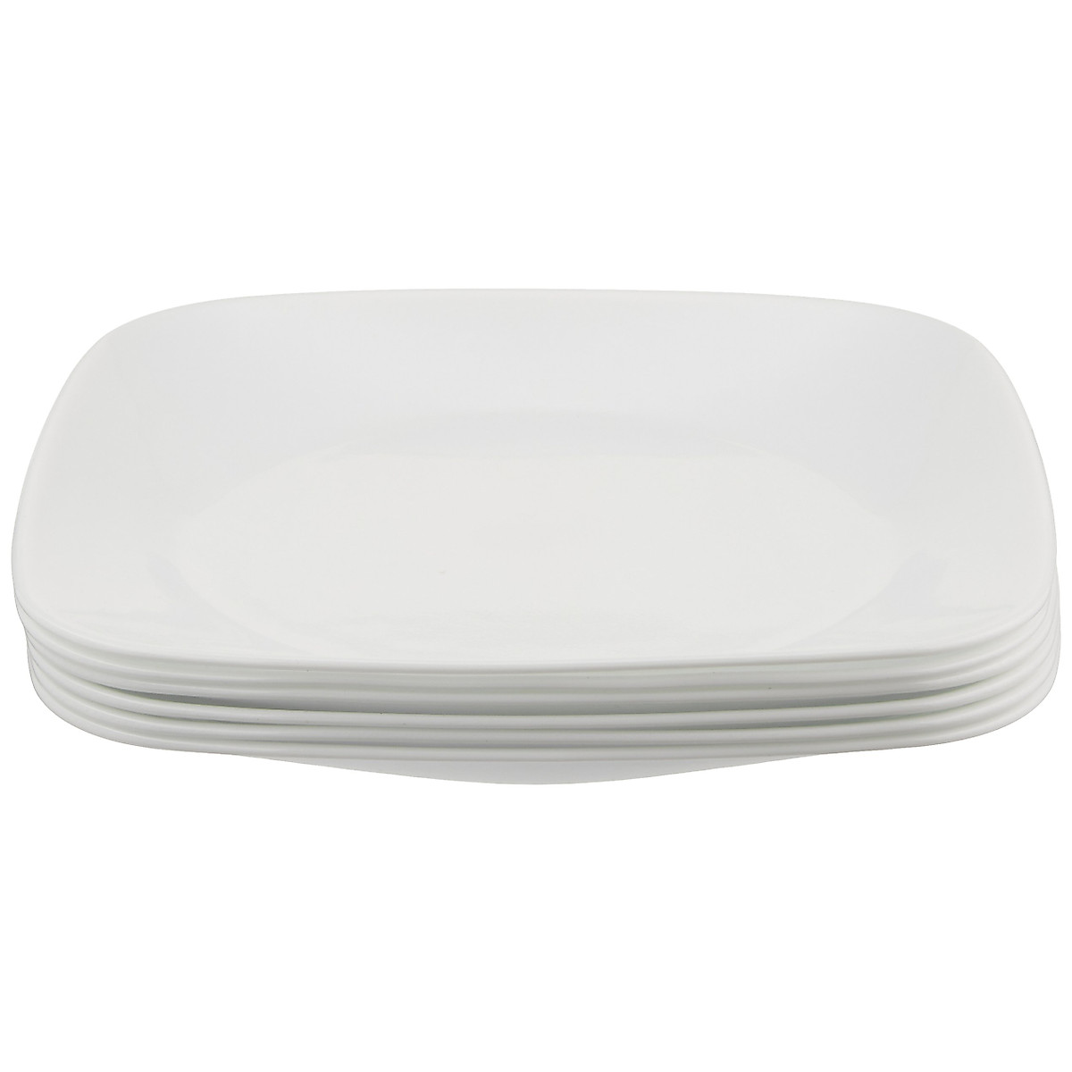 Corelle 6-Piece Salad Plates Set, 9-Inch Plates, White & 6-Piece Salad Plates Set, Triple Layer Glass and Chip Resistant, 8-1/2-Inch Lightweight Round Plates, Winter Frost White