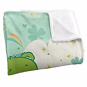 Care Bears Blanket, 36"x58" Shamrocks and Rainbows Silky Touch Super Soft Throw Blanket