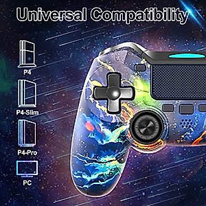 TERIOS Wireless Controller Compatible with PS4/Slim/Pro Controller for Playstation 4 with Built-in Speaker/Stereo Headset Jack/Dual Vibration/6-Axis Motion/Programming/1000mAh Battery/Auto Fire Turbo