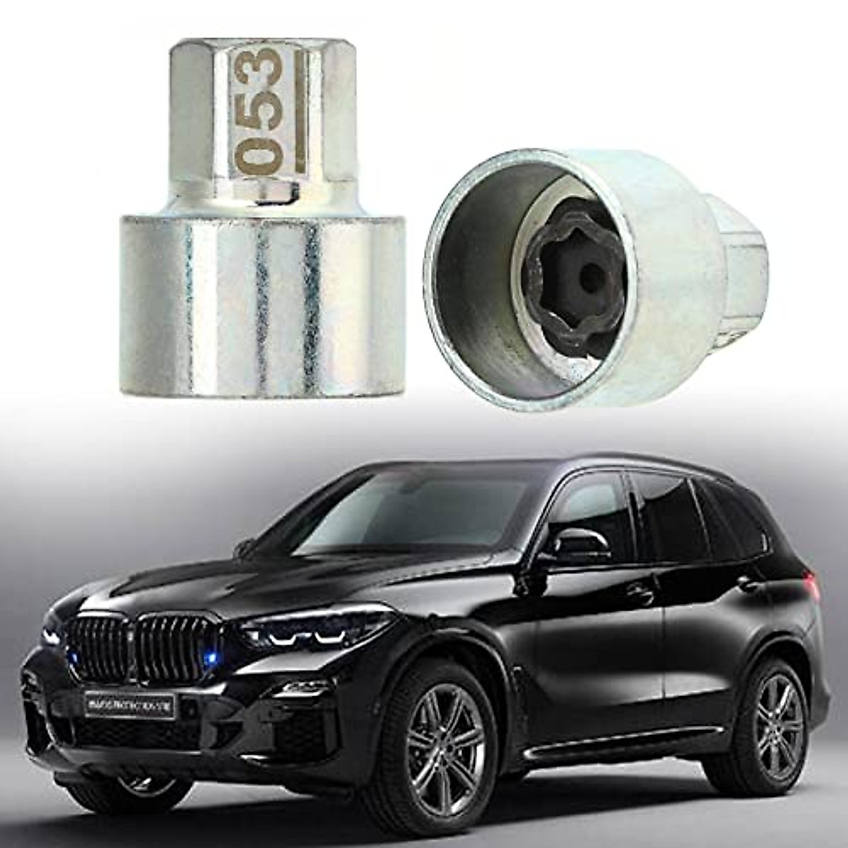 FOLOSAFENAR Wheel Lock Lug Nut Remover, Metal Professional Anti Theft Lugnut Socket for Car(053)