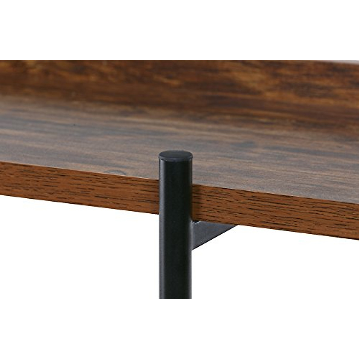 OneSpace Modern Wood and Steel 3-Shelf Display, Cherry