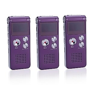 3 Packs Paranormal Ghost Hunting Equipment Digital EVP Voice Activated Recorder USB 8GB Wine Red