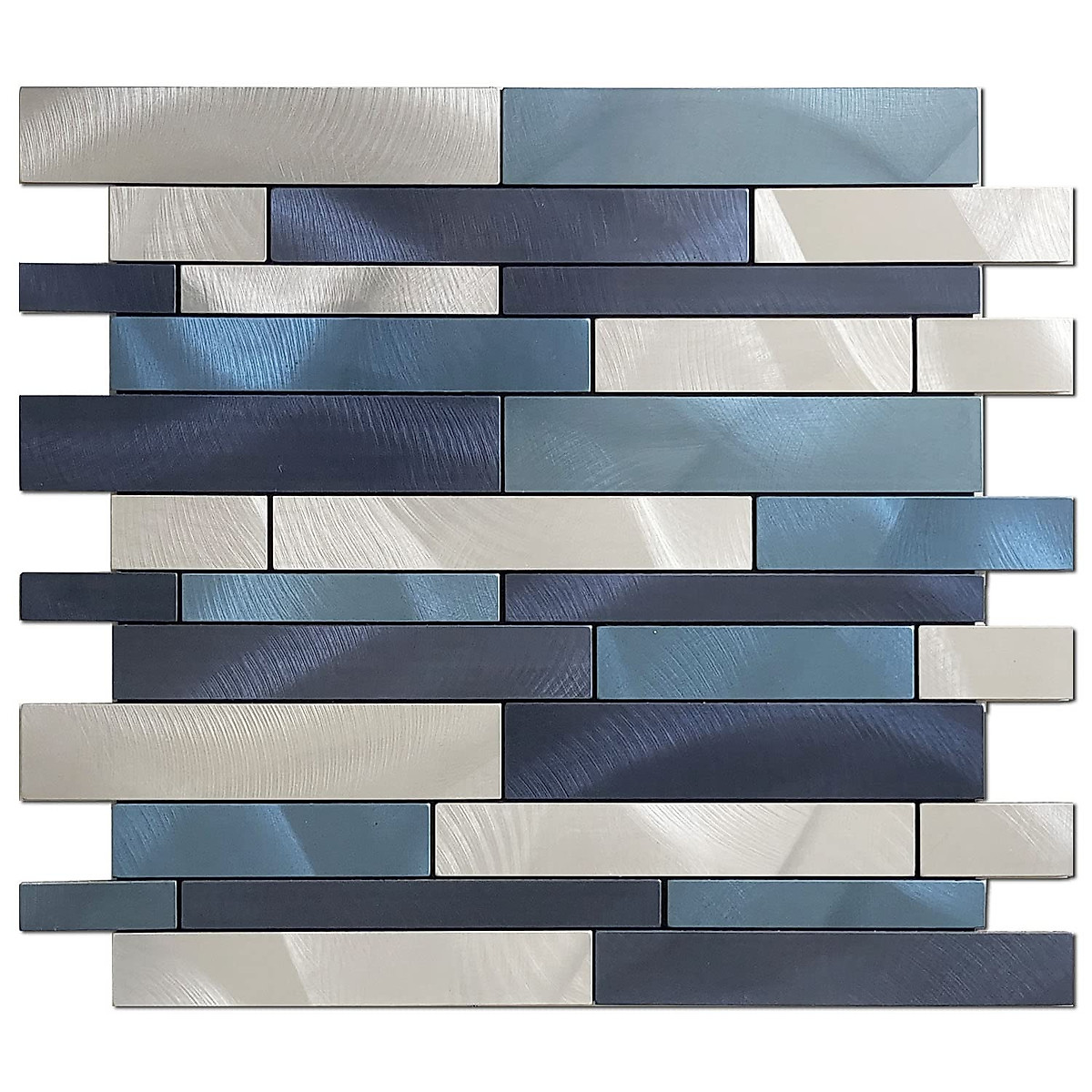 Weimeisc 10 Sheets Peel and Stick Backsplash Tile for Kitchen, Self-Adhesive Mosaic Tile, Stick on Bathroom Vanities，Fireplace Décor, Laundry Table(11.25" X 12.7") (Blue Series)