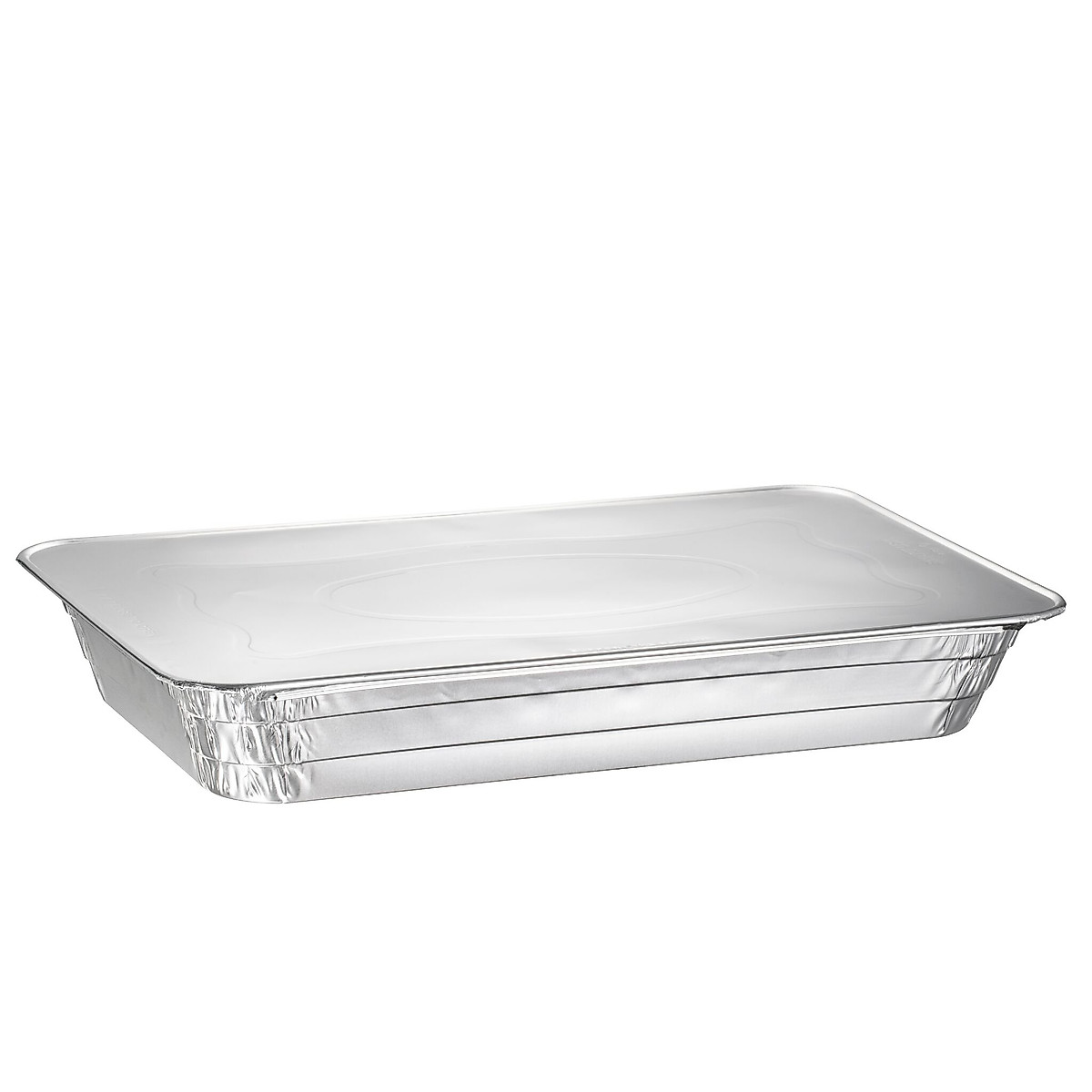 Full Size Deep Steam Aluminum Table Pans - Disposable to go Foil Pans for Chafing, Baking, Storing and Catering Containers (21” x 13” x 3”) (10, With Lids)
