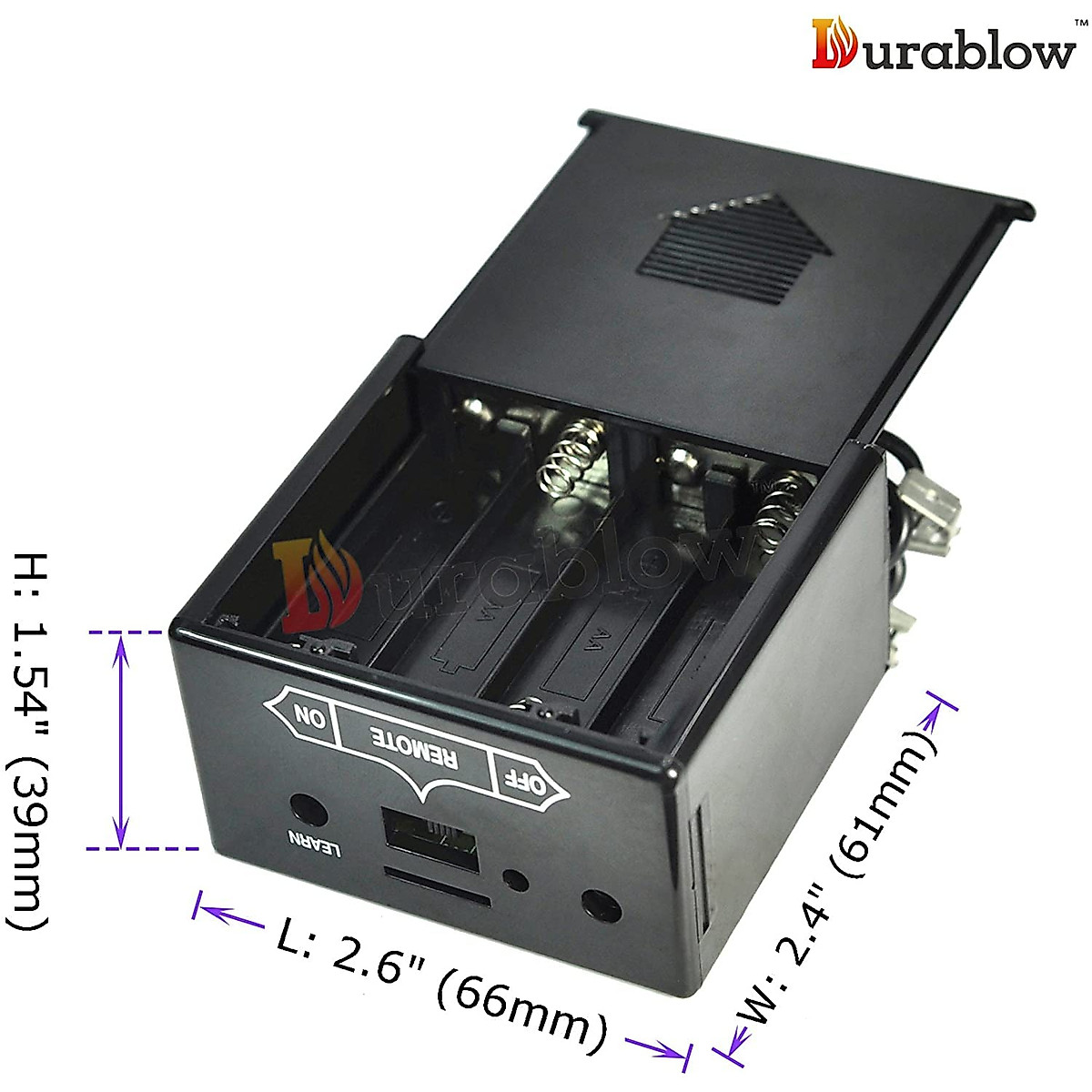 Durablow TR1001 On/Off Gas Fireplace Remote Control Kit for Millivolt Valve, IPI Module, Replaces Wall Switch, Wireless Gas Fireplace Remote