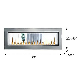 Napoleon Clearion Elite 60 inch Electric Fireplace Trim - Clear, NEFBD60HE-SS-DTRM