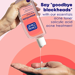 Clean & Clear Essentials Oil-Free Deep Cleaning Face Astringent with 2% Salicylic Acid Acne Medication for All Skin Types, Facial Astringent to Treat & Help Prevent Pimples, 8 fl. oz