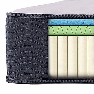 Novezza Home 10 Inch Hybrid Support Mattress/Bed-in-a-Box/CertiPUR-US Certified Foam, King (NOVHM-S)