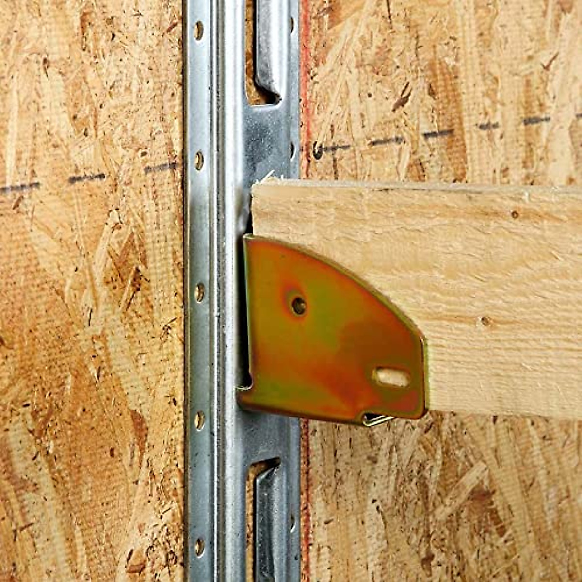 DC Cargo E-Track Wood Beam End Socket Shelf Brackets for Custom Storage - Pack of 4 - with E-Track Fittings - Ideal for 2x4 & 2x6 in Trucks, Trailers, Vans, RVs - Zinc-Coated Steel Versatile ETrack Ti