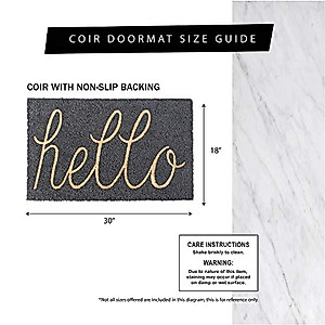 DII Floral Design Collection Natural Coir Doormat, 17x29, Bright Blossom