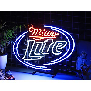 Mirsne Neon Light Signs, 17 Inch Bar Beer Neon Signs, Handmade Glass Neon Signs, Unique Neon Bar Beer Signs for Mancave Bedroom Home Bar. (Multi-Colored 1)