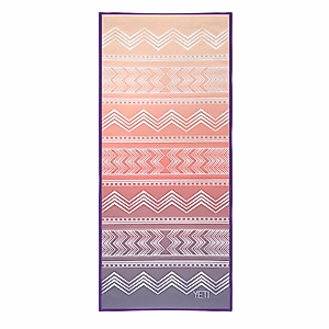 YETI YOGA Non-Slip Yoga Towel Highly Absorbent Eco-Friendly Lightweight Washable Non-Toxic Yoga Mat Towel for Men and Women, 72 Inches Long