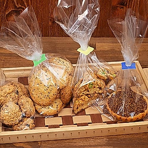 100 Pcs Reusable Plastic Bread Clips - Keep Your Food Fresh with 7/8 x 7/8 inches Food Bag Clips (Yellow)