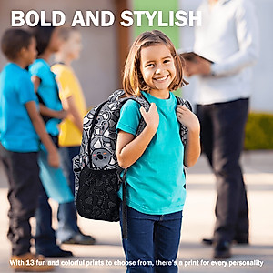 Funny Video Game Backpack, large 17-inch Laptop Travel Laptop Daypack School Bag with Multiple Pockets for Men Women Boys Girls