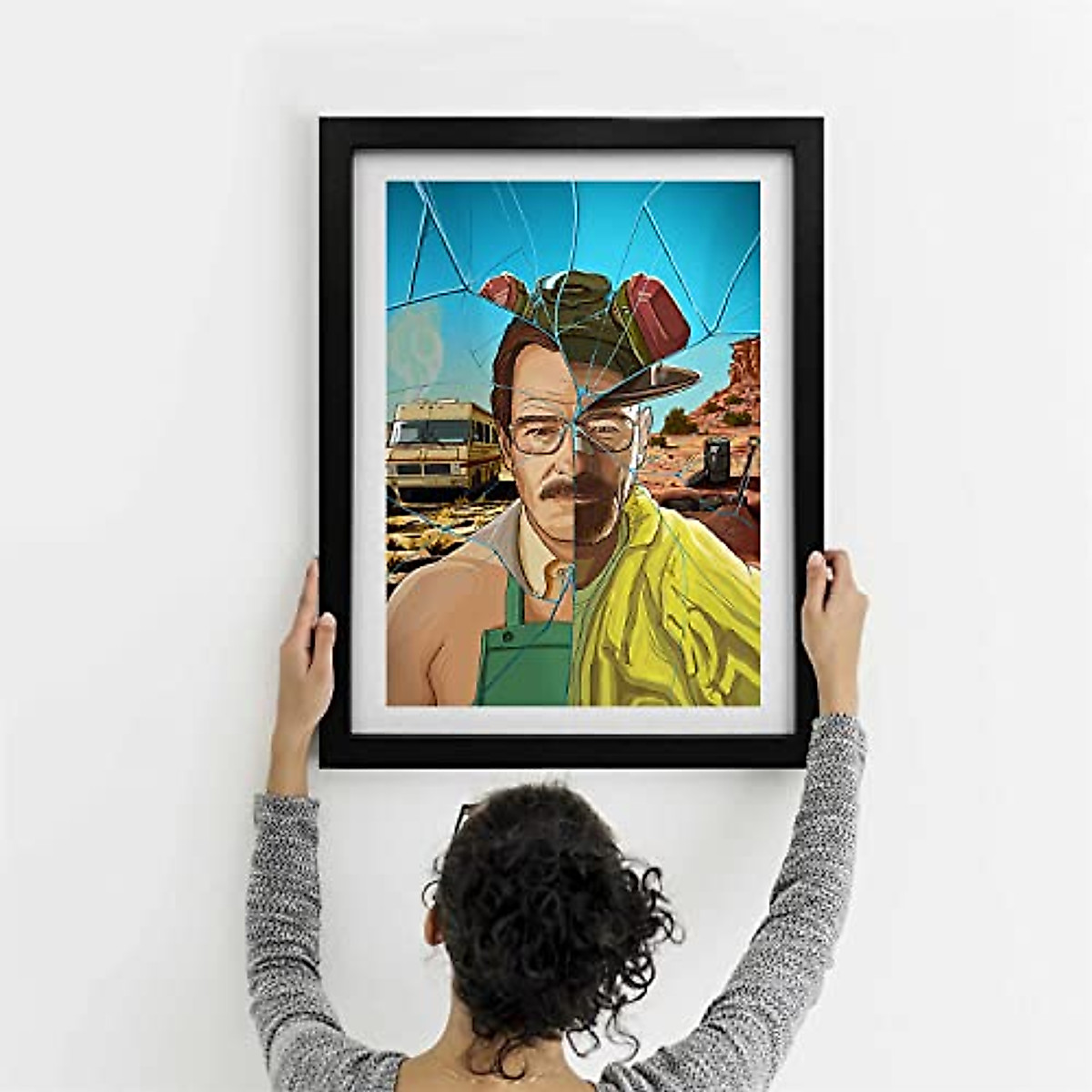 Breaking Bad Poster Walter White Poster TV Movie Poster Print Bedroom Canvas Wall Art Unframe 16x24inch Wiobome