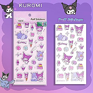 Cute Puffy Stickers for Kids Stickers 3D Waterproof Kawaii Puffy Sticker Kit for Water Bottle Phone Laptop Scrapbooking Computer for Toddlers Girls Teens Kids 4 Sheets