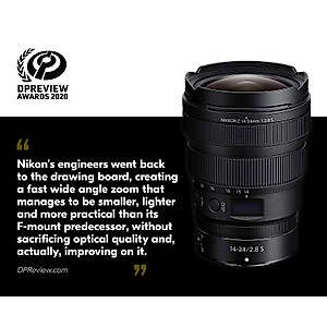NIKON NIKKOR Z 14-24mm f/2.8 S Ultra-Wide Angle Zoom Lens for Nikon Z Mirrorless Cameras (Renewed)