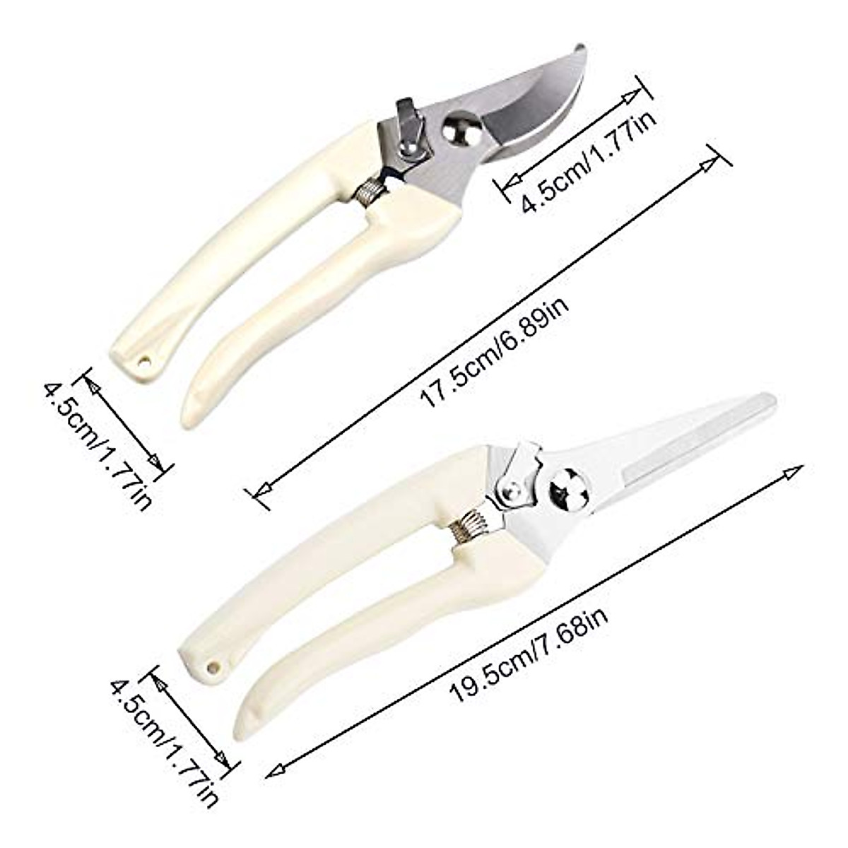 2PC Stainless Steel Pruning and Cutting Multifunctional Horticultural Scissors Orchard Flower Branch Picking Tree Pruning and Garden Branch Cutting Tool