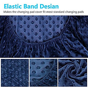 Changing Pads Covers, Ultra Soft Plush Changing Table Covers Breathable Changing Table Changing Pad Covers Suit (White+Gray)