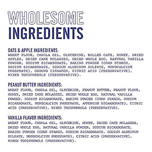 Three Dog Bakery Assort Mutt Cookie Trio, Soft Baked Treats for Dogs, Three Flavor; Oatmeal and Apple, Peanut Butter, and Vanilla, 3 Pound Bulk Resealable Pack