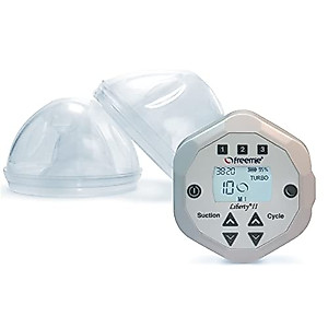 Freemie Liberty II Deluxe Hands-Free Wearable Breast Pump System for Discreet Pumping | Quiet Rechargeable Mobile Breast Pump | Ultra-Lightweight in-Bra Cups, 25mm & 28mm Breast Flanges Included