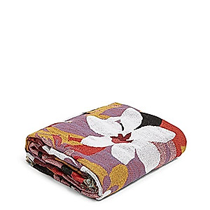 Vera Bradley Women's Recycled Cotton Indoor/Outdoor Throw Blanket, Rosa Floral, One Size