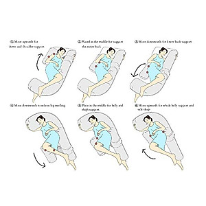 INSEN Pregnancy Pillow,Maternity Body Pillow for Sleeping,H Shaped Body Pillow for Pregnant Women