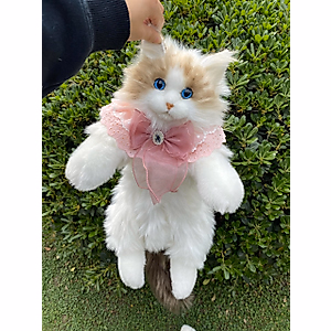Chongker Stuffed Animals Backpack - Cute Cat plush Backpack, Handcrafted Realistic Cat Shaped Backpack for Women,Girls,Adults,Kids,Idea for Birthdays,Anniversaries,Ordinary days, Large Ragdoll Bag
