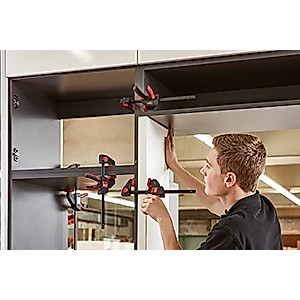 BESSEY EHK SERIES - 100 lb Clamping Force - 12 in - EHKM12 Trigger Clamp Set - 2.375 in. Throat Depth - Wood Clamps, Tools, & Equipment for Woodworking, Carpentry, Home Improvement, DIY