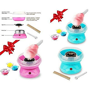 J-JATI Cotton Candy Maker, Electric Cotton Candy Maker, Hard Candy Maker, Sugar-Free Candy Machine family fun In-home cotton candy machine, Bright Colorful Style
