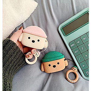 AKXOMY Compatible with Airpods 3 Case Dog, Cute Cartoon Pet Dog Case Airpods 3 Case , Soft Silicone Protective Cover for Girls Women Kids with Airpods 3 case (Pink)