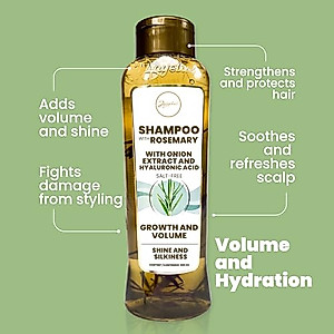 Anyeluz - Rosemary Shampoo | Promotes Hair Growth | Cleanses and Reduces Oiliness | For all Hair Types | Natural Extracts | Salt and Paraben Free
